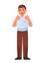 Man showing thumb up Royalty Free Vector Image