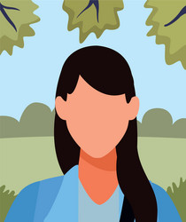 Woman faceless avatar profile Royalty Free Vector Image