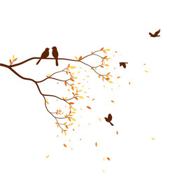 Autumn season with falling leaves for wallpap Vector Image