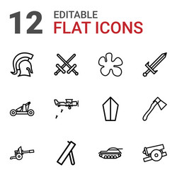 Battle icons Royalty Free Vector Image - VectorStock