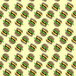 Burgers wallpaper on white background Royalty Free Vector