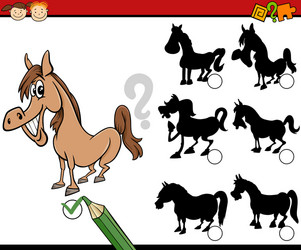 Education shadows game cartoon Royalty Free Vector Image