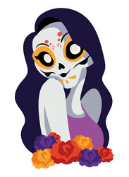 Mexican catrina design Royalty Free Vector Image