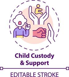 Child custody and support concept icon Royalty Free Vector