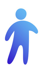 Man gradient character Royalty Free Vector Image