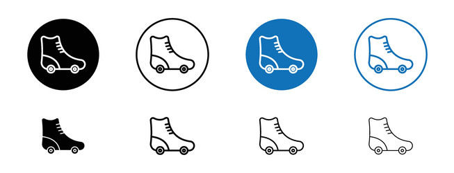 Roller skates icon set inline speed design symbol Vector Image