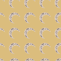 Simple moon silhouettes seamless pattern Vector Image