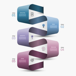 Infographic timeline template with 5 options Vector Image