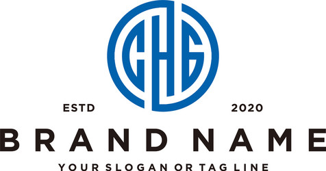 Letter chg logo design Royalty Free Vector Image