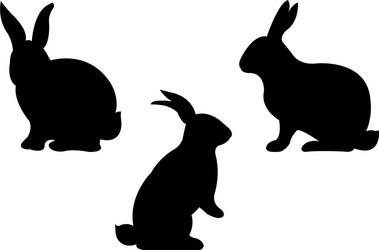 Silhouette rabbit Royalty Free Vector Image - VectorStock