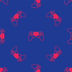 Red game controller or joystick for game console Vector Image