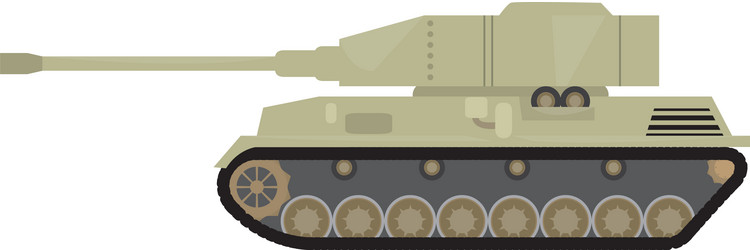 Side view a military war tank Royalty Free Vector Image