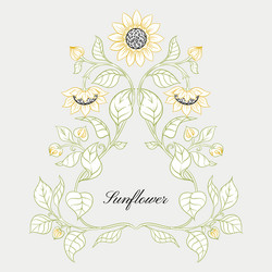 Sunflower color Royalty Free Vector Image - VectorStock