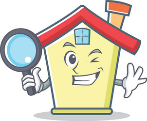 Okay house character cartoon style Royalty Free Vector Image