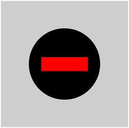 A big red square sign red block icon Royalty Free Vector