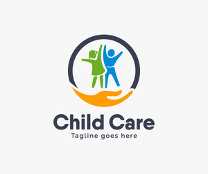 Tech care logo template Royalty Free Vector Image