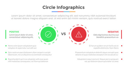 Infographic template 2 circles with icons Vector Image