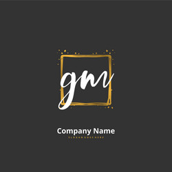 G m gm initial handwriting and signature logo Vector Image