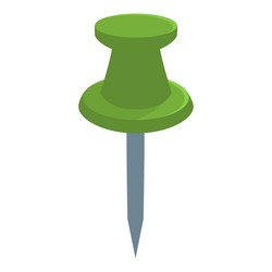 Top view push pin icon cartoon paper Royalty Free Vector
