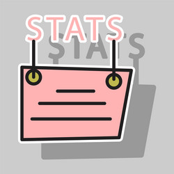 Sticker statistics icon infographic chart symbol Vector Image