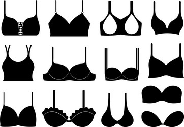 Collage of different women underwear Royalty Free Vector