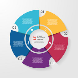 Circle infographics template image Royalty Free Vector Image
