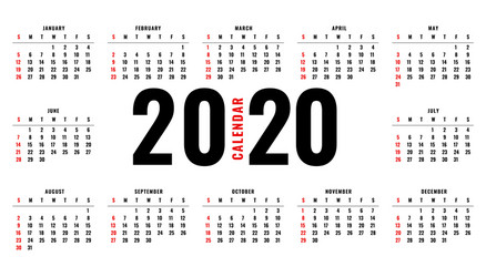 2020 spanish calendar template year planner Vector Image