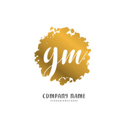 G m gm initial handwriting and signature logo Vector Image