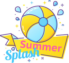 Summer party invitation with swimming pool Vector Image