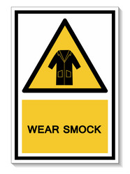 Ppe iconwear smock symbol sign isolate on white Vector Image