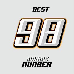 Racing Number Font Vector Images (over 3,900)