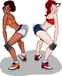 Hand drawn twerk Royalty Free Vector Image - VectorStock