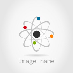 Cute cartoon molecule and atom icon set atomic Vector Image