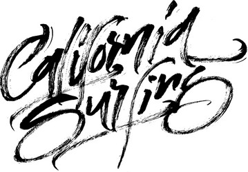 California modern calligraphy hand lettering Vector Image