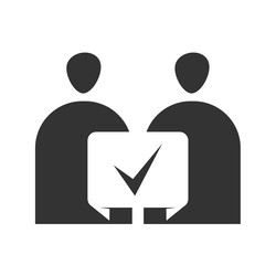 Deal people logo template icon brand Royalty Free Vector