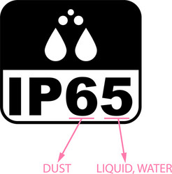 Ip65 protection certificate standard icon water Vector Image