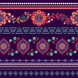 Paisley seamless pattern ornamental border Vector Image