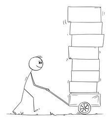 Stick Figure Pushing Vector Images (over 300)