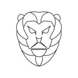 Lizard mane icon logo Royalty Free Vector Image