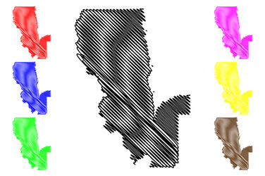 Sutter county california map Royalty Free Vector Image