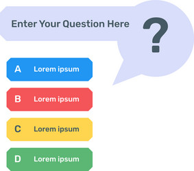 Quiz questions Royalty Free Vector Image - VectorStock