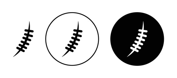Scar icon set suture stitch keloid wound healing Vector Image