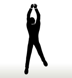 Hanged man silhouette Royalty Free Vector Image