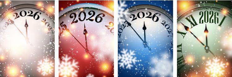 Elegant Clock Countdown 2026 Royalty Free Vector Image