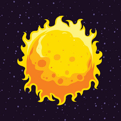 Cartoon colorful solar system sun and planets Vector Image