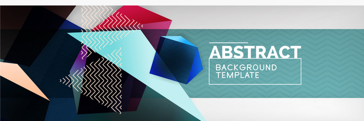 Triangular 3d geometric shapes composition Vector Image