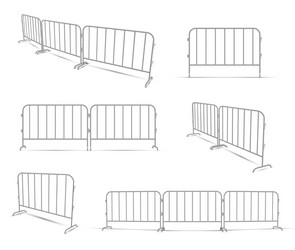 Traffic barriers plastic for blocking Royalty Free Vector