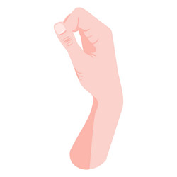 Fingers joining thumb hand sign semi flat Vector Image