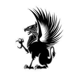 Griffin on white Royalty Free Vector Image - VectorStock