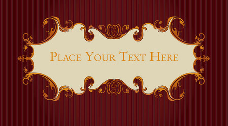 Square french retro frame Royalty Free Vector Image